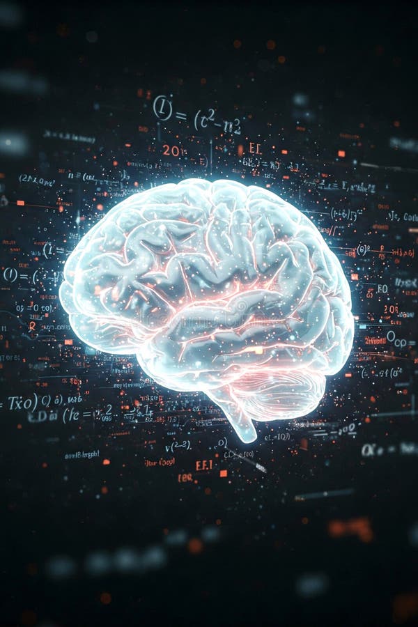 Ai Powered Brain With Data Streams Ai Stock Illustration Illustration Of Computing