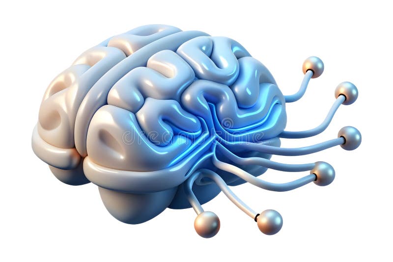 AI Powered Brainwave Vector Concept As a Clean Abstract of Glowing ...