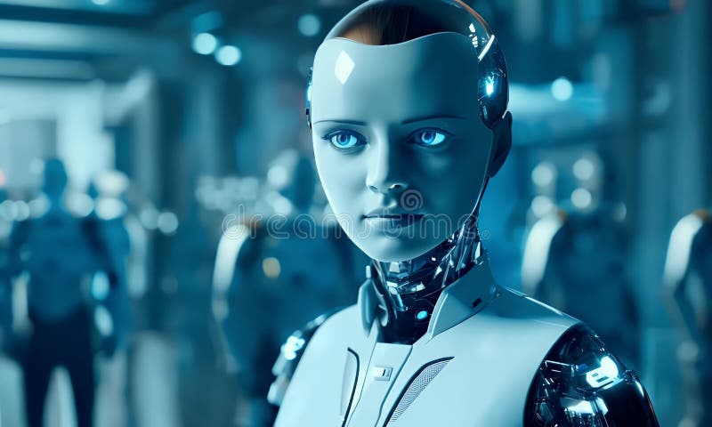 AI-powered Business Concept with Robots and AI Algorithms Streamlining ... AI-powered Business Concept with Robots and AI Algorithms Streamlining ...