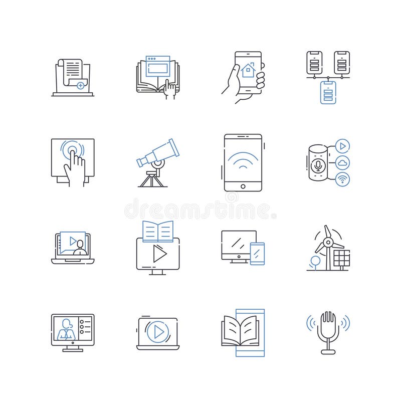 Powered Chat Outline Icons Collection Stock Illustrations – 3 Powered ...