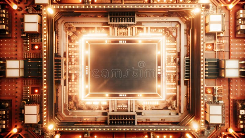 AI Powered Circuit Frame Concept As a Clean Border Frame Featuring ...