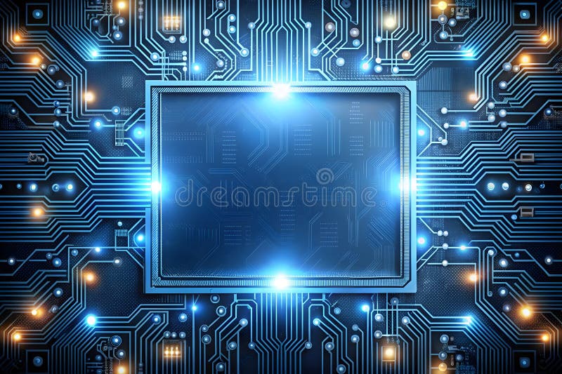 AI Powered Circuit Frame Concept As a Clean Border Frame Featuring ...