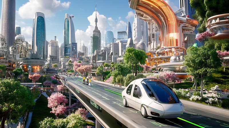 AI-powered City, Advanced Infrastructure, Digital Integration Stock ...