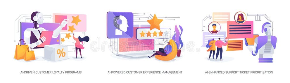 AI-Powered Customer Support Abstract Concept Vector Illustrations ...