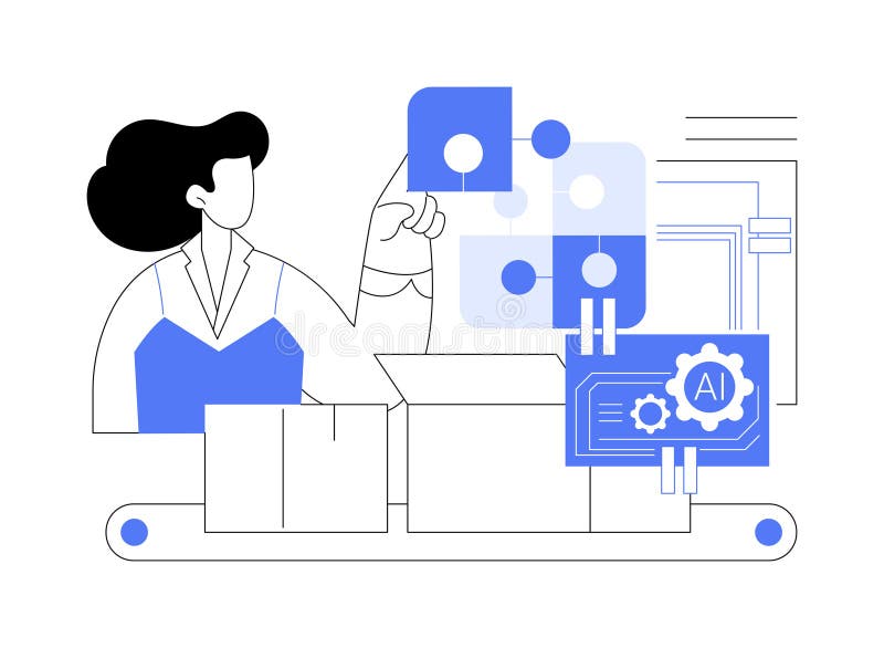 AI-Powered Customization Abstract Concept Vector Illustration. Stock ...