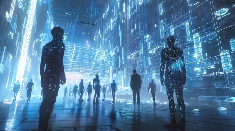 AI-powered Cyber Intelligence Gathering Visualized Conceptually. Stock ...