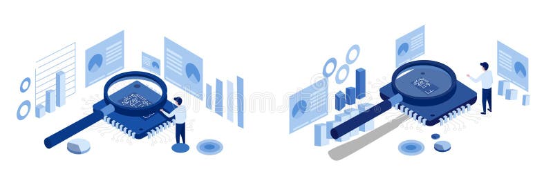 AI-Powered Data Analysis and Cybersecurity Investigation Stock Vector ...