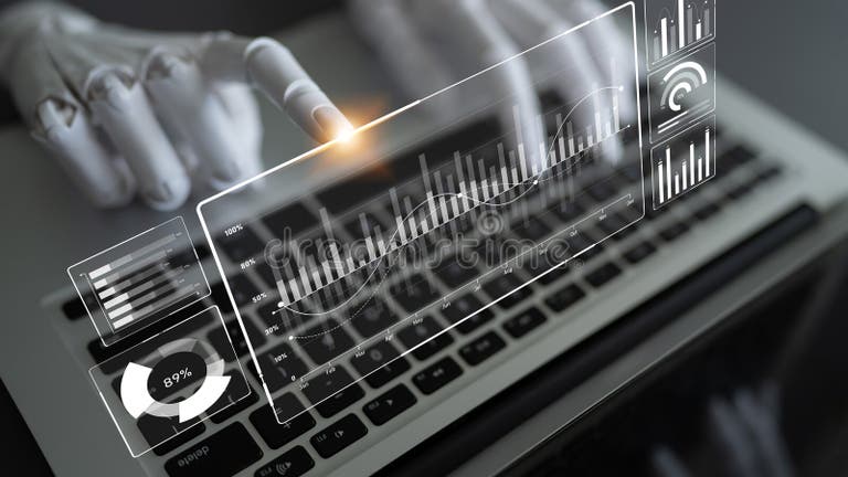 AI-Powered Data Analytics for Business Intelligence Latch Stock Illustration - Illustration of ...