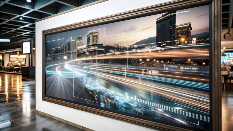 Ai Powered Data Stream Frame Concept As A Clean Border Frame Featuring Dynamic Data Streams On