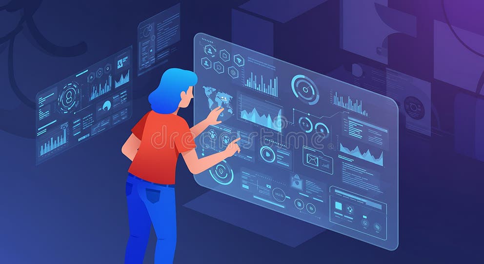 AI-Powered Data Visualization Stock Photo - Image of experience, graphs ...