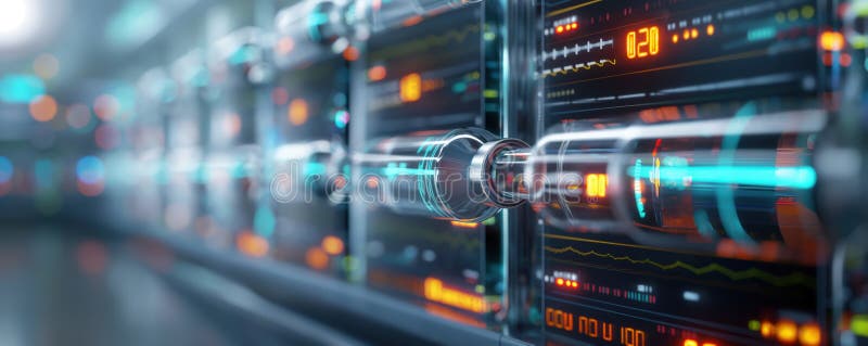 AI-powered Diagnostic System in a Hospital, Side View, Highlights ...