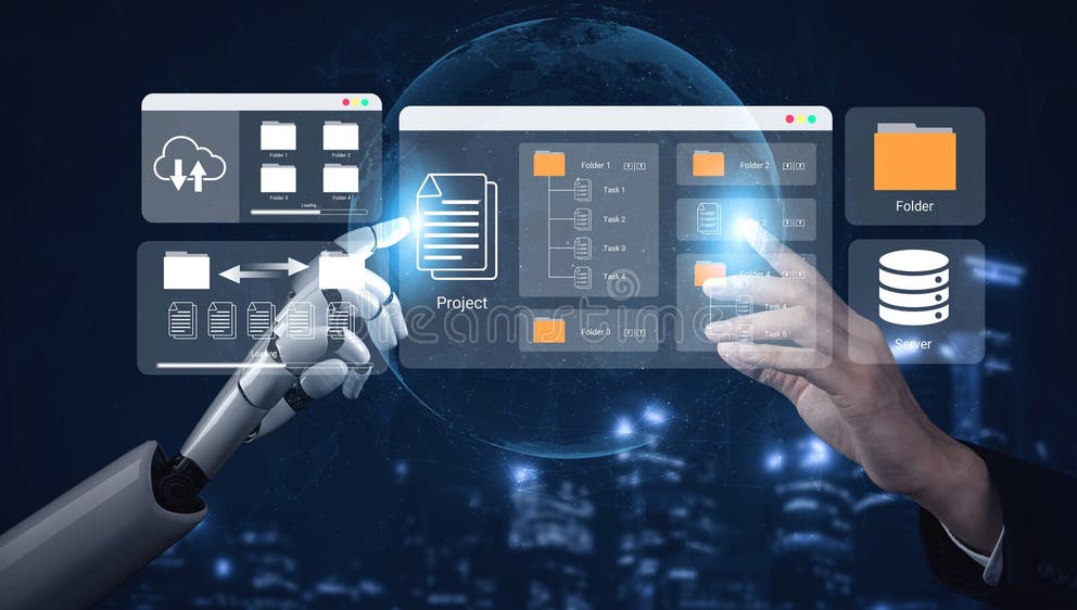 AI-powered Digital Folder and Server Management Parse Stock Photo - Image of agent, management ...