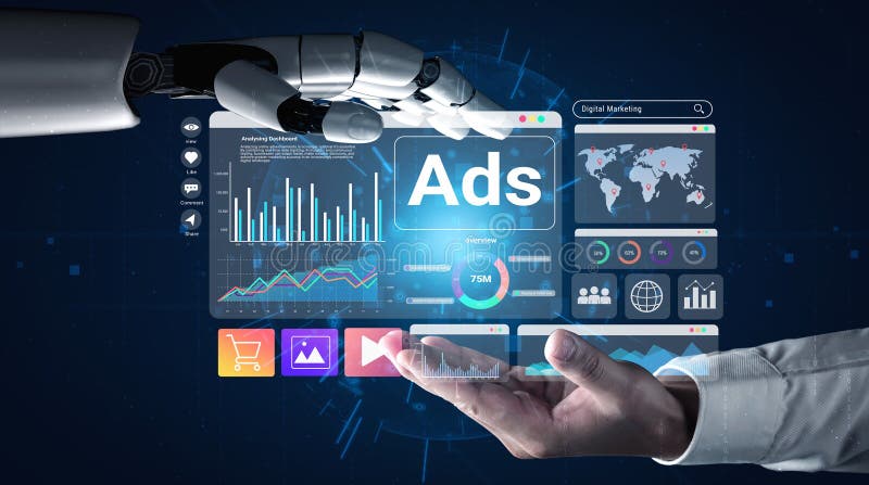 AI-powered Digital Marketing and Advertising Dashboard Parse Stock Photo - Image of business ...