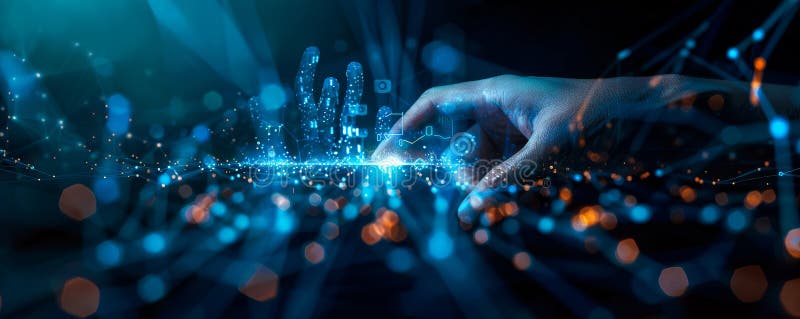 AI-Powered Digital Transformation Hands Shaping Data Structure Next-Gen ...