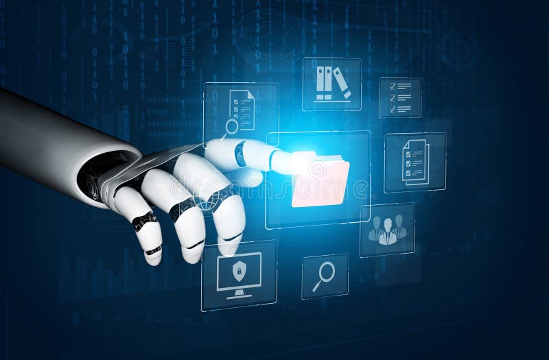 AI-powered Document Management System for Intelligent File Organization. Fermion Stock Photo ...