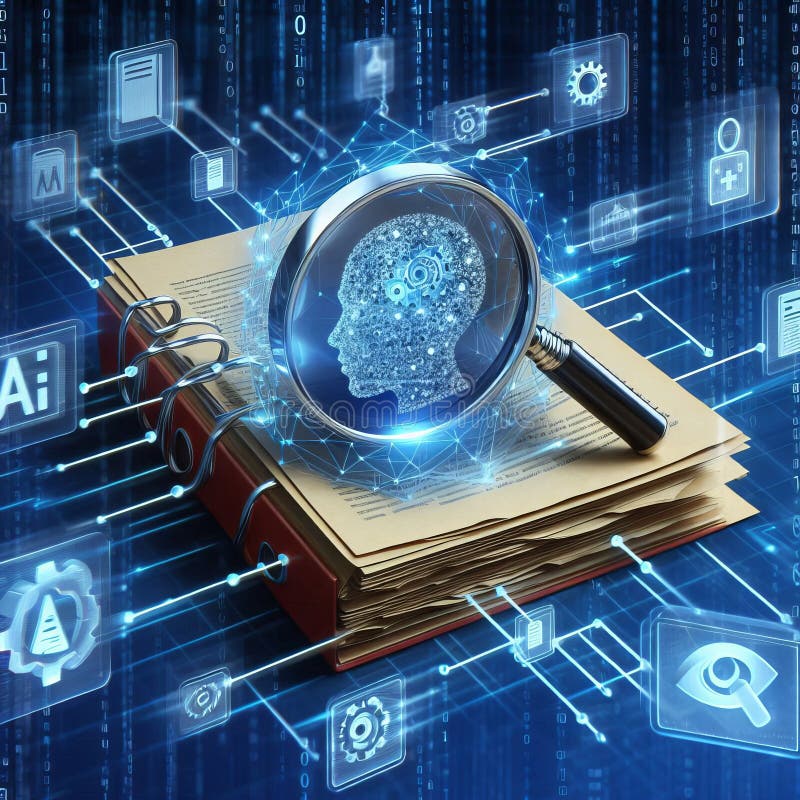 AI Powered Document Search Documents Connected To AI Algorithms Stock ...