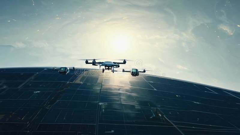 AI-powered Drones Work on the Surface of a Space Station, Repairing ...
