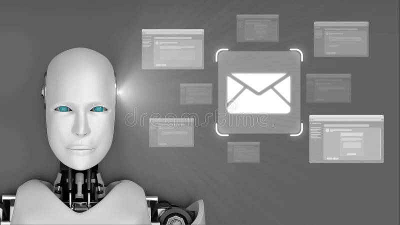 AI-Powered Email Tools for Professional Productivity. Kernel Stock Illustration - Illustration ...