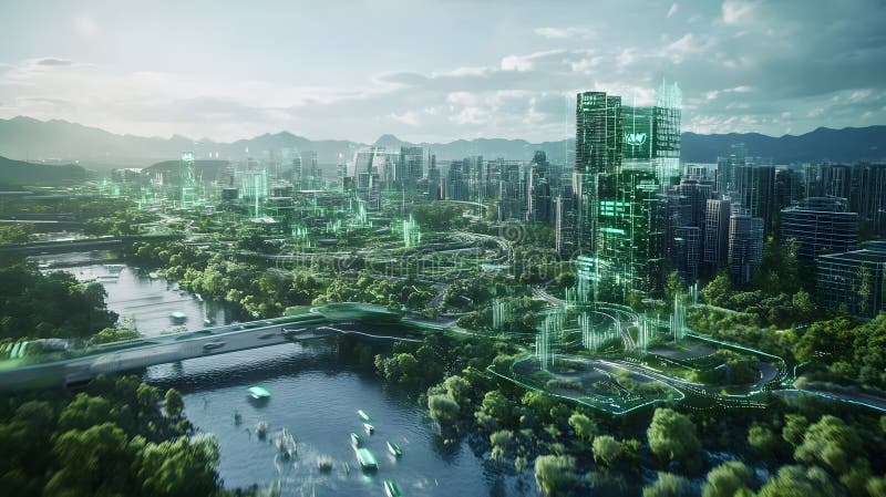 AI-Powered Environmental Monitoring Systems an Advance. Stock ...