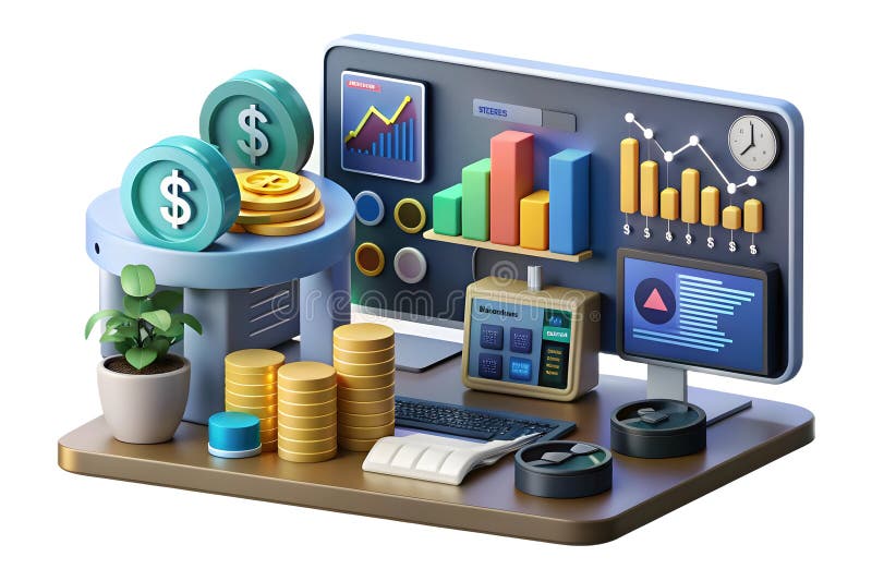 AI Powered Financial Services Background Concept As a Glossy Background ...