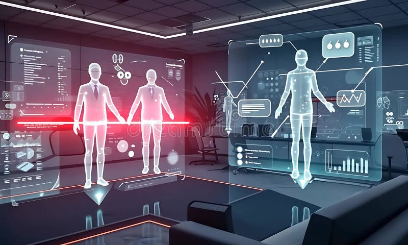 AI-Powered Future Workplace Stock Video - Video of virtual, office ...