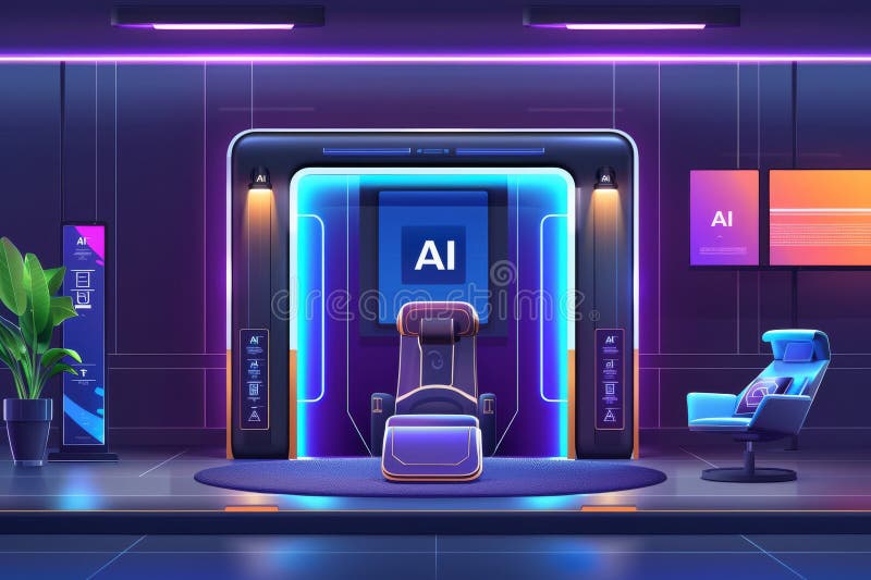 AI Powered Gaming Setup in a Modern Room, Symbolizing Advanced ...