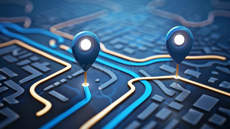 Ai Powered Gps Innovation Dual Pins Mark Advanced Delivery Services on ...