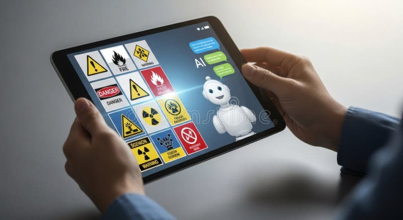 AI-Powered Hazard Identification System Stock Illustration ...