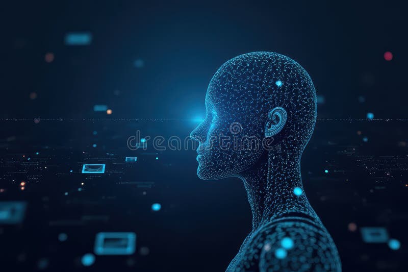 AI-Powered ML Interface stock illustration. Illustration of learning ...