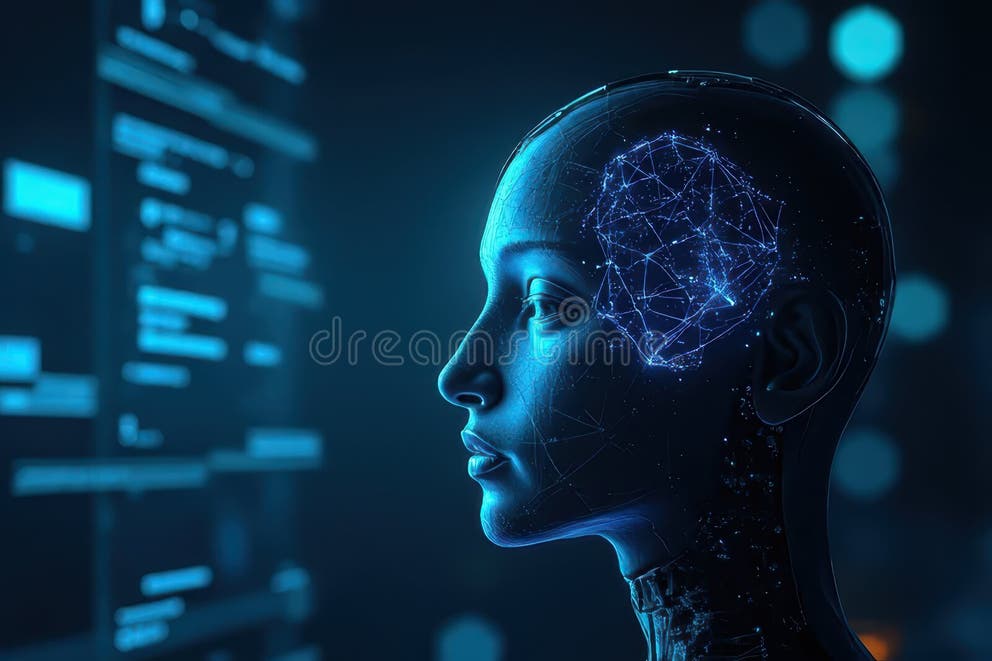 AI-Powered ML User Interface Stock Illustration - Illustration of ...
