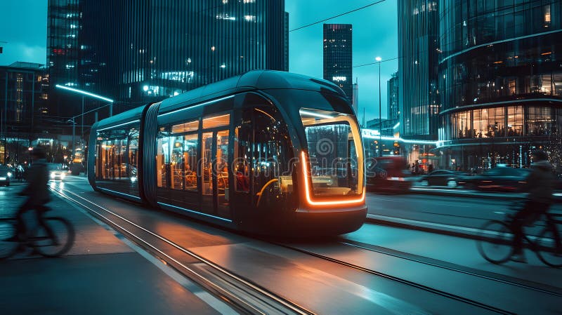 AI-Powered Mobility-as-a-Service MaaS a Smart City. Stock Illustration ...