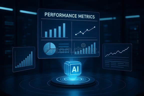 Ai Powered Performance Metrics Displaying Data Visualization Charts and ...