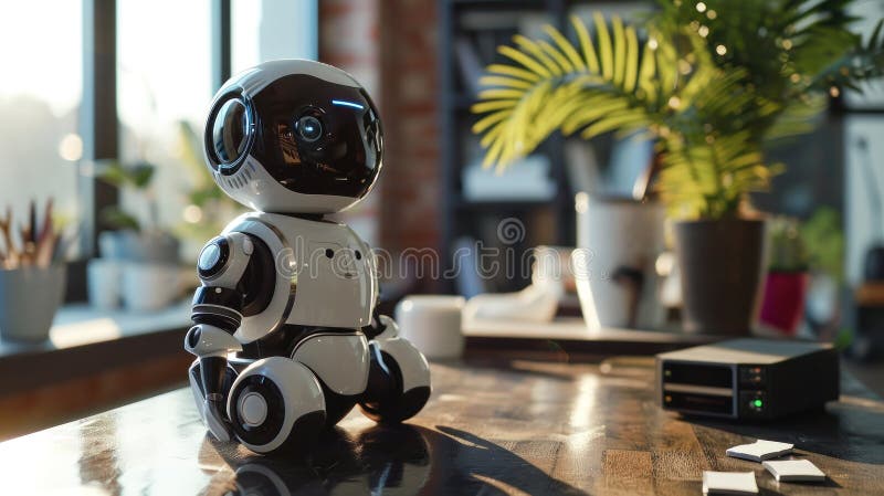 AI-powered Personal Assistant Robot in a Home Office - AI Generated ...