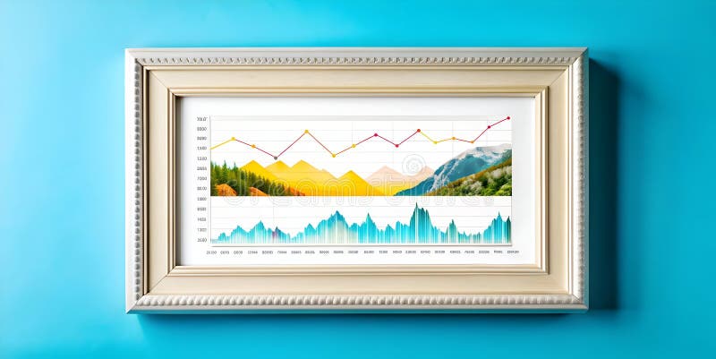 Ai Powered Predictive Analytics Frame Concept As A Clean Border Frame With Data Graphs And