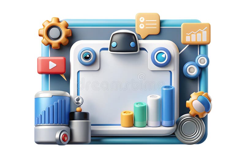 Ai Powered Predictive Analytics Frame Concept As A Clean Border Frame With Data Graphs And