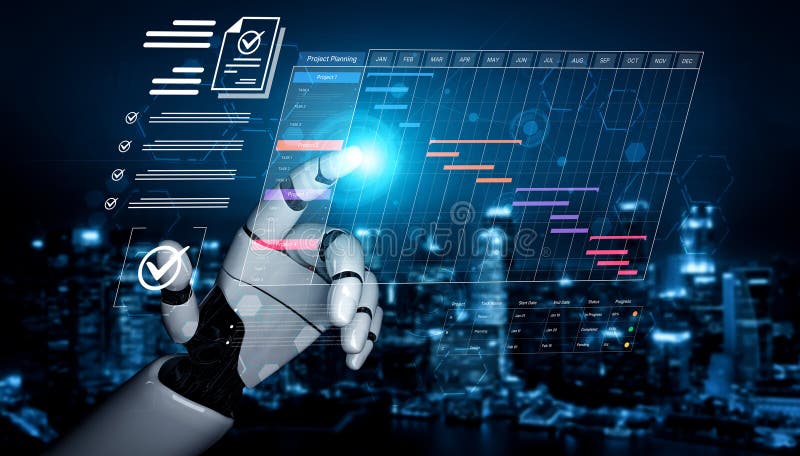 AI-powered Project Management Dashboard with Automated Gantt Chart Scheduling. Fermion Stock ...