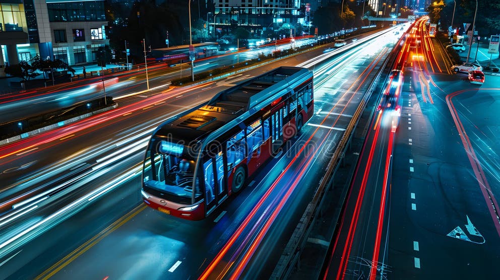 AI Powered Public Transport Scheduling Stock Illustration ...