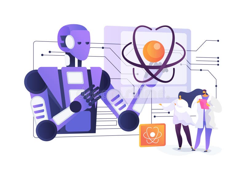 AI-Powered Quantum Simulations Abstract Concept Vector Illustration ...