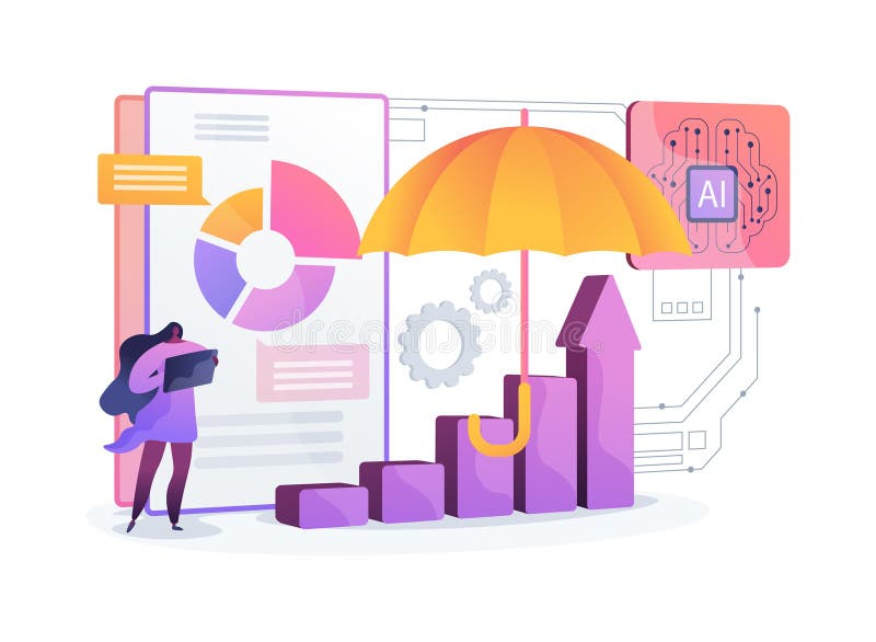 AI-Powered Risk Modeling Abstract Concept Vector Illustration. Stock ...