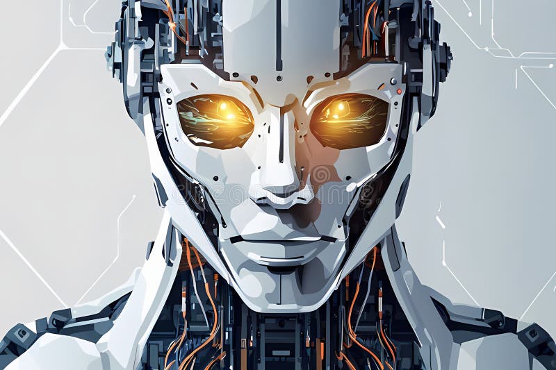 AI Robot in Environmental Monitoring Stock Illustration - Illustration ...