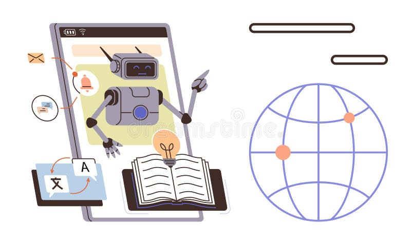 Ai Robot Teaching Concepts Stock Illustrations – 220 Ai Robot Teaching ...