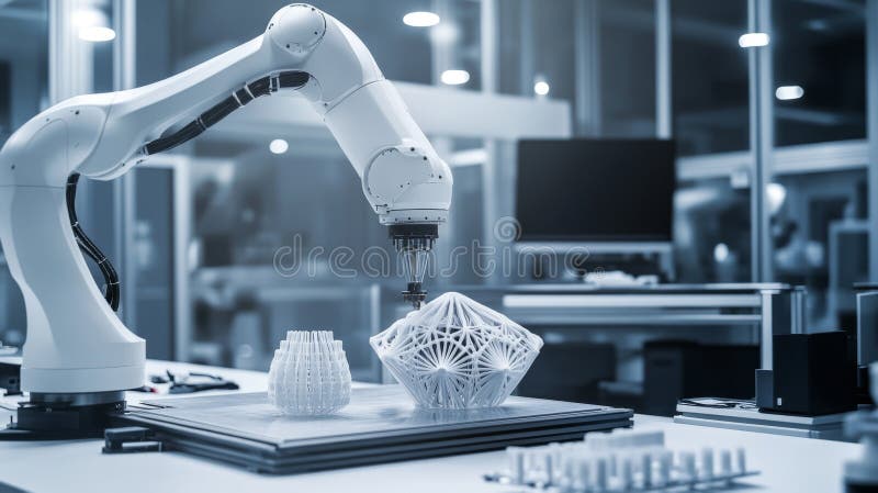 AI-Powered Robotic Arm Creating Intricate Designs with Precision Stock ...