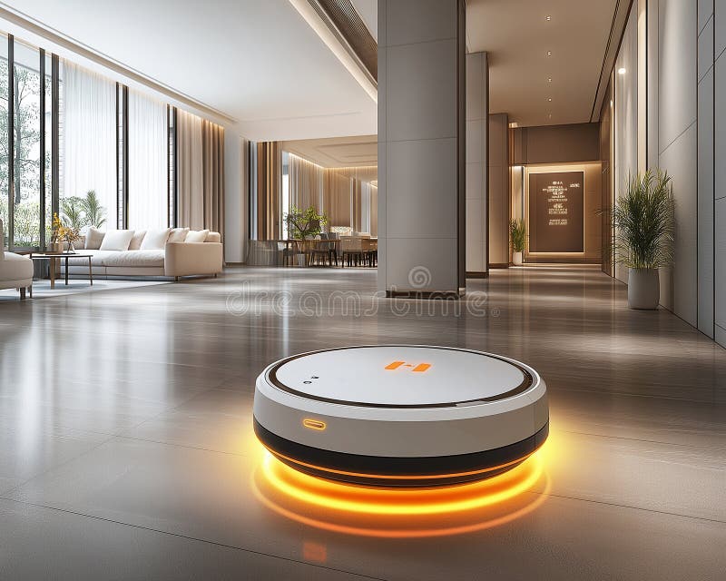 An AI-powered Robotic Assistant in a Clean, Futuristic Home Environment ...
