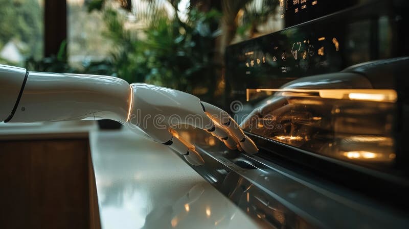 AI-powered Robotic Assistant Helping in a Modern Kitchen, Smart Home ...