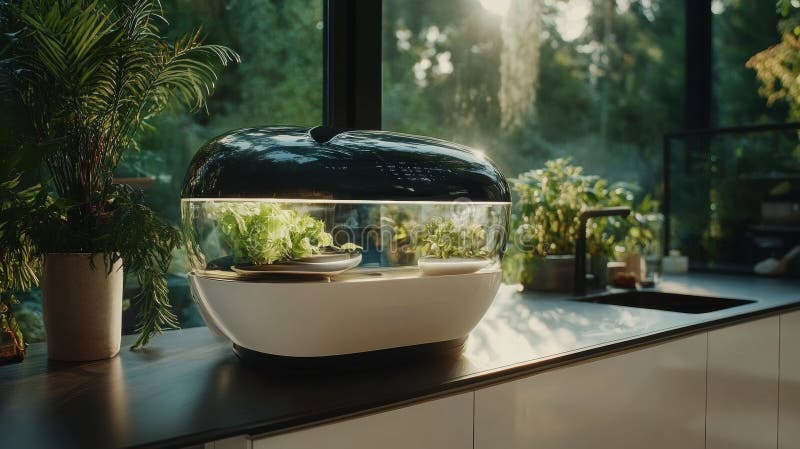 AI-powered Robotic Assistant Helping in a Modern Kitchen, Smart Home ...