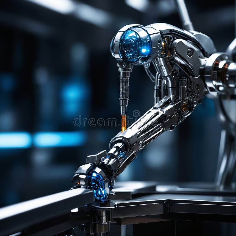 AI-Powered Robotic Surgery Arm Performing Precision Procedure Stock ...