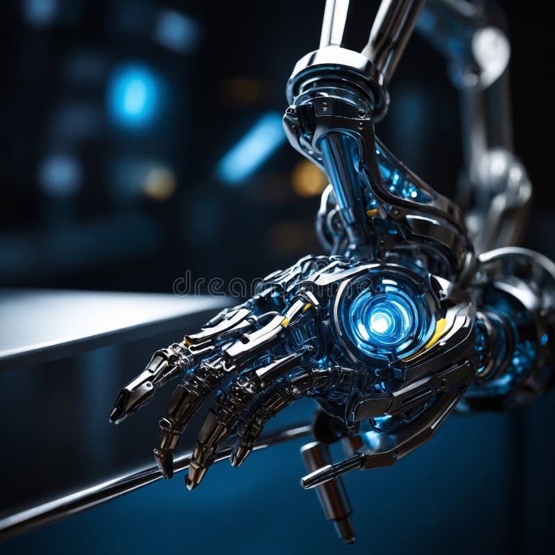 AI-Powered Robotic Surgery Arm Performing Precision Procedure Stock ...