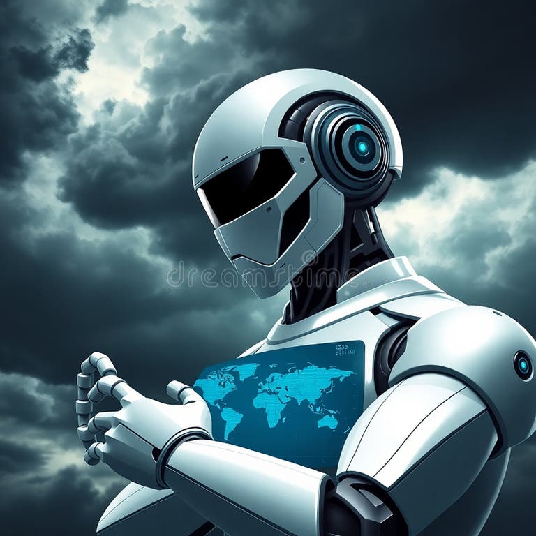 AI-Powered Robots in Cyber Operations Stock Photo - Image of futuristic ...