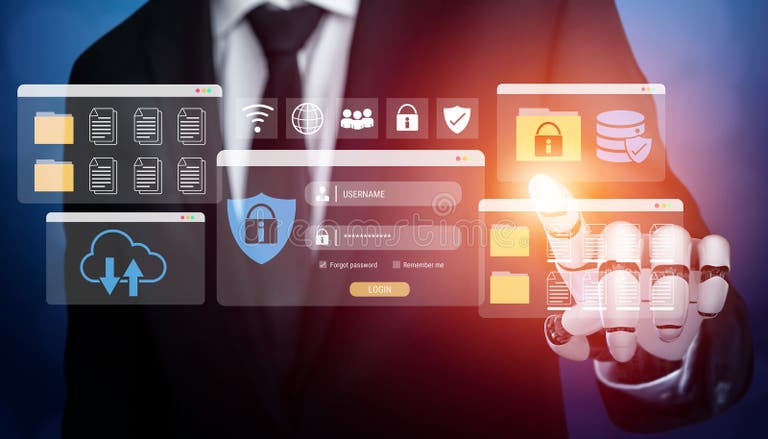 AI-powered Security Authentication System Parse Stock Photo - Image of network, login: 419477428