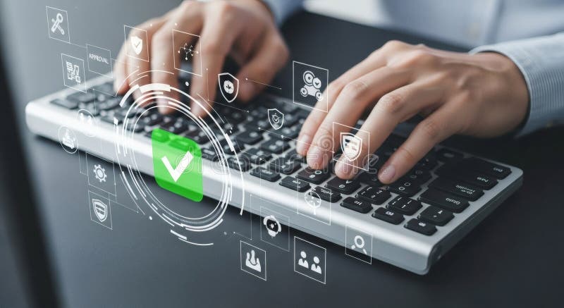 AI-Powered Security System Approval Stock Image - Image of interface ...